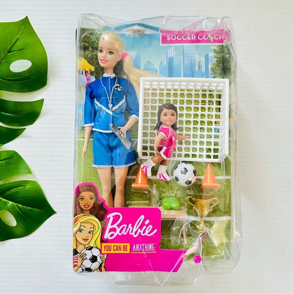 Barbie | Toys | Barbie Soccer Coach Playset With 2 Dolls And Accs New ...